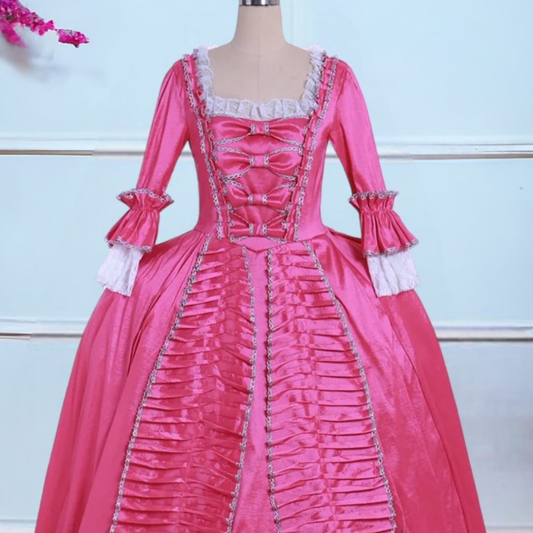 Marie Antoinette Costume, Rococo Pink Ball Gown, Regency Era Dress ...