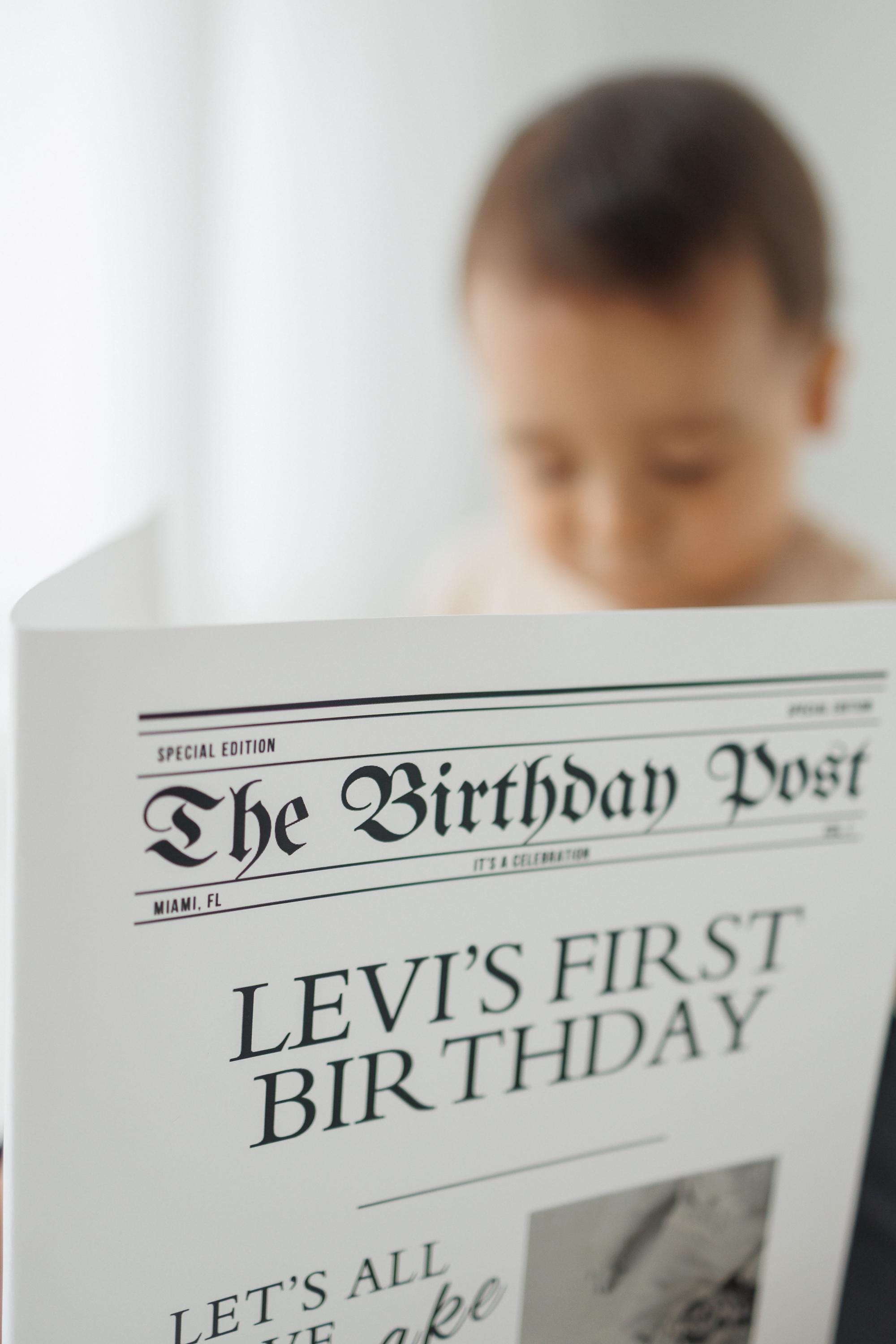Editable Birthday Newspaper Template: Custom Photo Prop (digital ...
