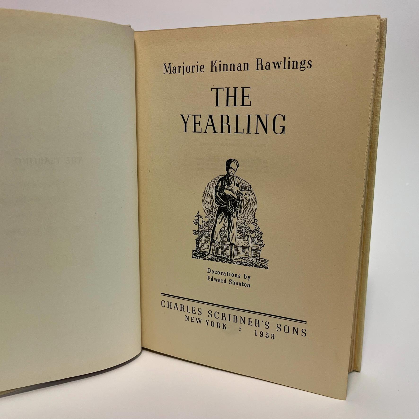 The Yearling, Marjorie Kinnan Rawlings - First Edition, 1st Printing ...