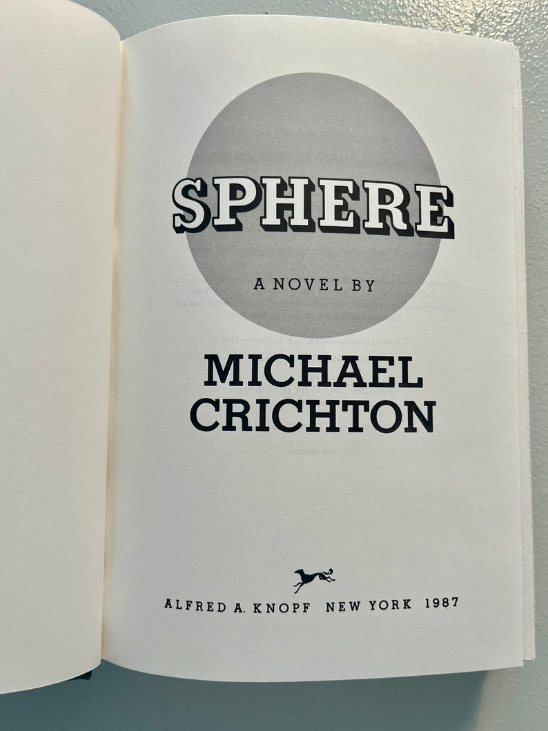 Sphere, Michael Crichton First Edition, 1987 Excellent Condition - Etsy