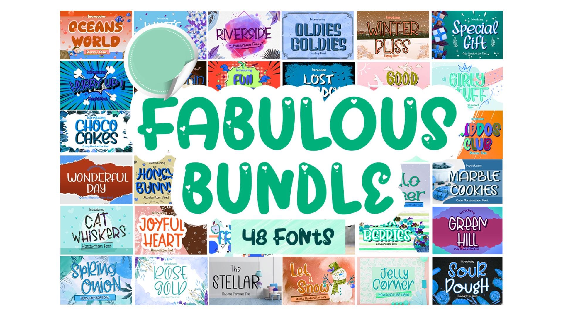 Fabulous Bundle, Instant Download, Fonts for Canva, Fonts Bundle ...