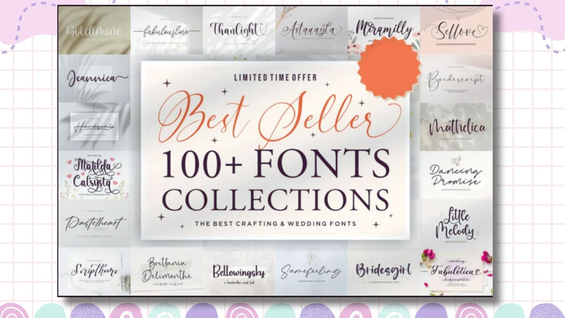 Best Seller Font Bundle, Procreate Font, Vintage Canva Fonts, Cricut ...