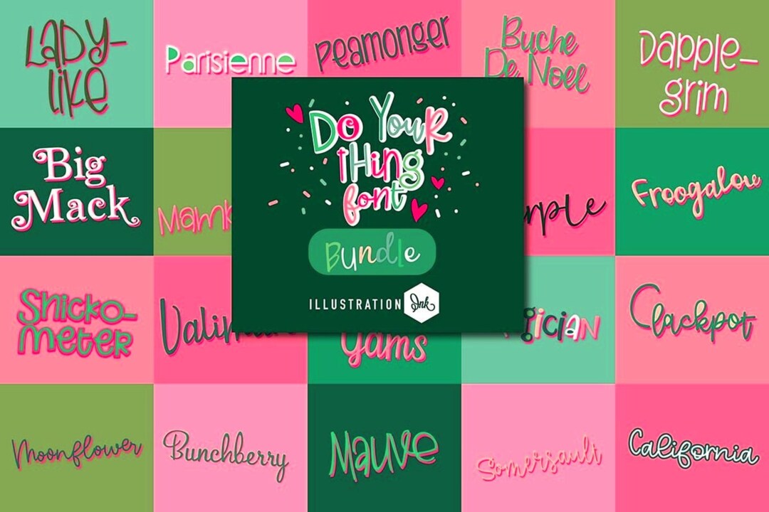 Do Your Thing Font Bundle, Vintage Canva Fonts, Cricut Fonts, Beautiful ...