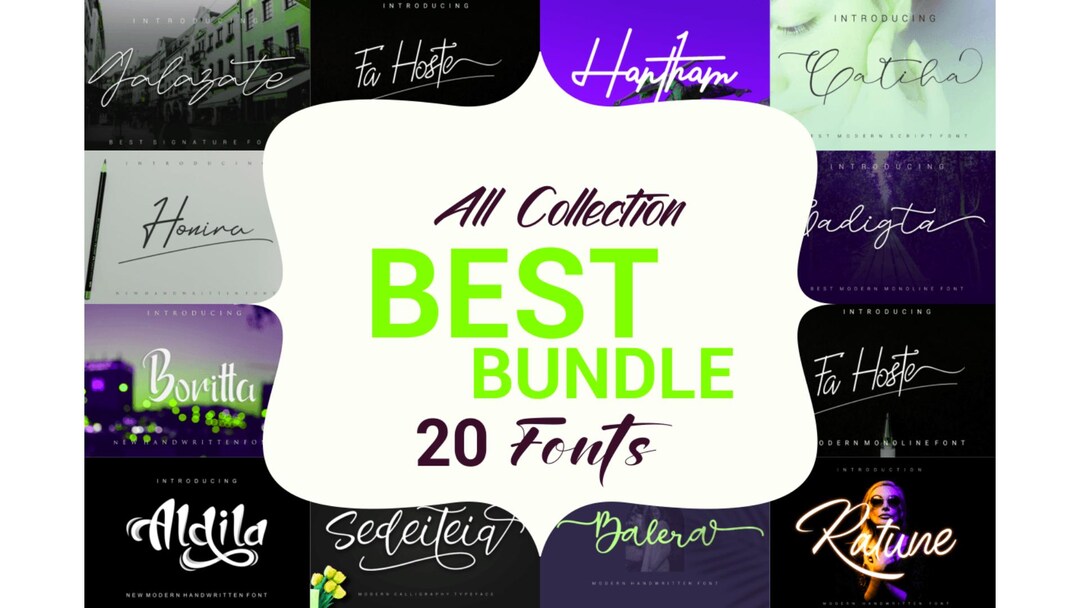 Best Handwritten Fonts Bundle, Elegant Script Fonts, Handwritten Font ...