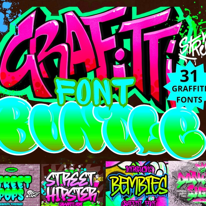 Graffiti Font - Etsy