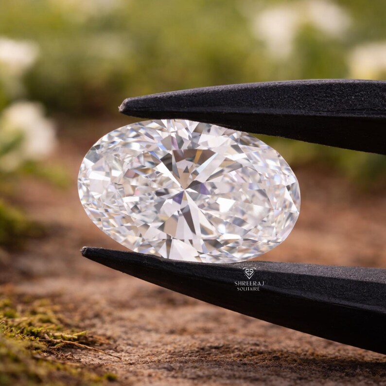 5 Carat Oval Lab Grown Diamond, IGI Certified E VVS2 Loose Stone, Ready ...