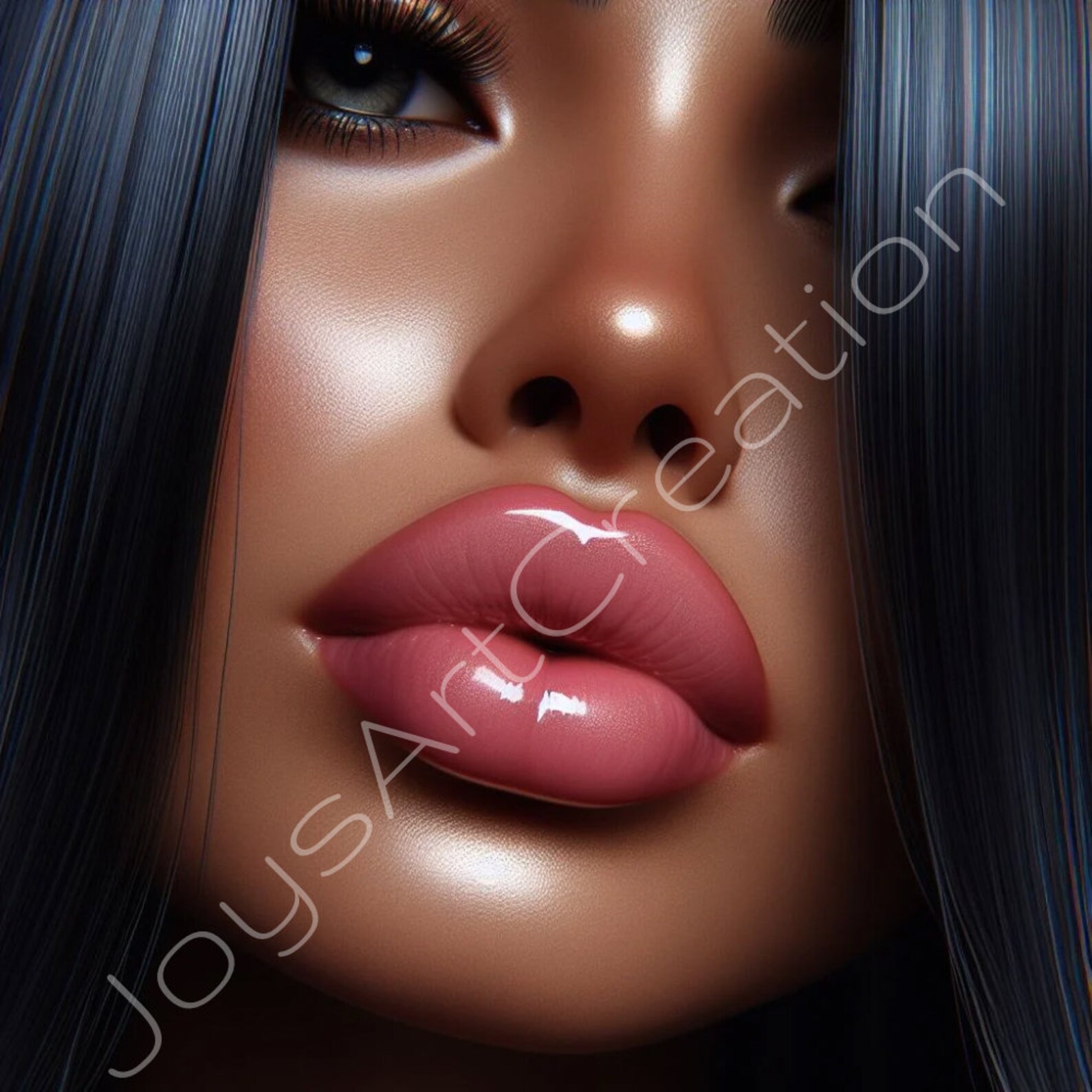 Lip Model Art, Beauty Logo, Website Art, Digital Art, AI Digital Art ...