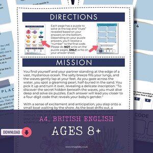 It's a Girl Gender Reveal Escape Room: Ocean Theme (printable) - Etsy