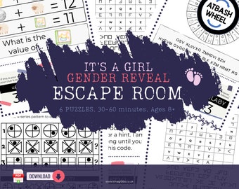 Gender Reveal it's a Boy 6-puzzle Print and Go Escape Room With ...