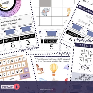 Twin Gender Reveal Escape Room: "it's One of Each" Puzzle (printable ...