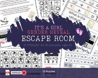 Gender Reveal "it's a Boy" - 12-puzzle Print and Go Escape Room With ...