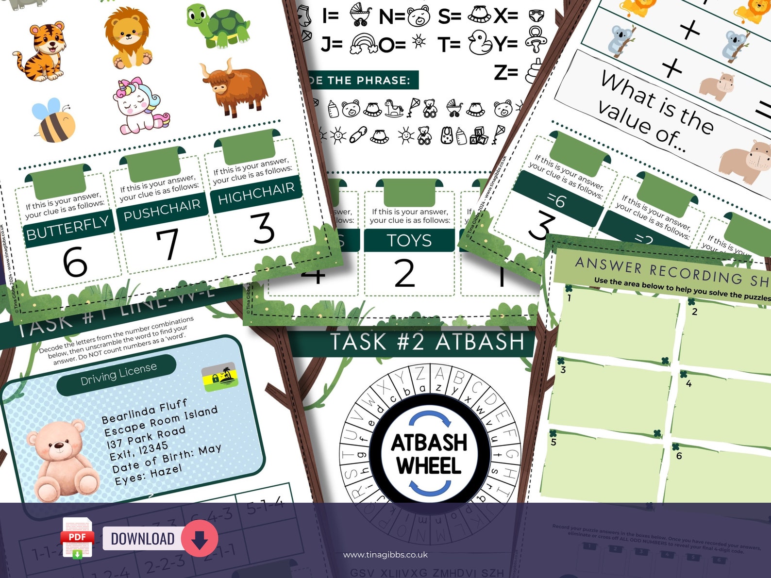 It's a Girl Gender Reveal Escape Room: Jungle Theme, 6 Puzzles ...