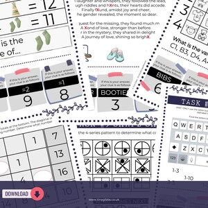 Twin Gender Reveal Escape Room: "it's One of Each" Puzzle (printable ...