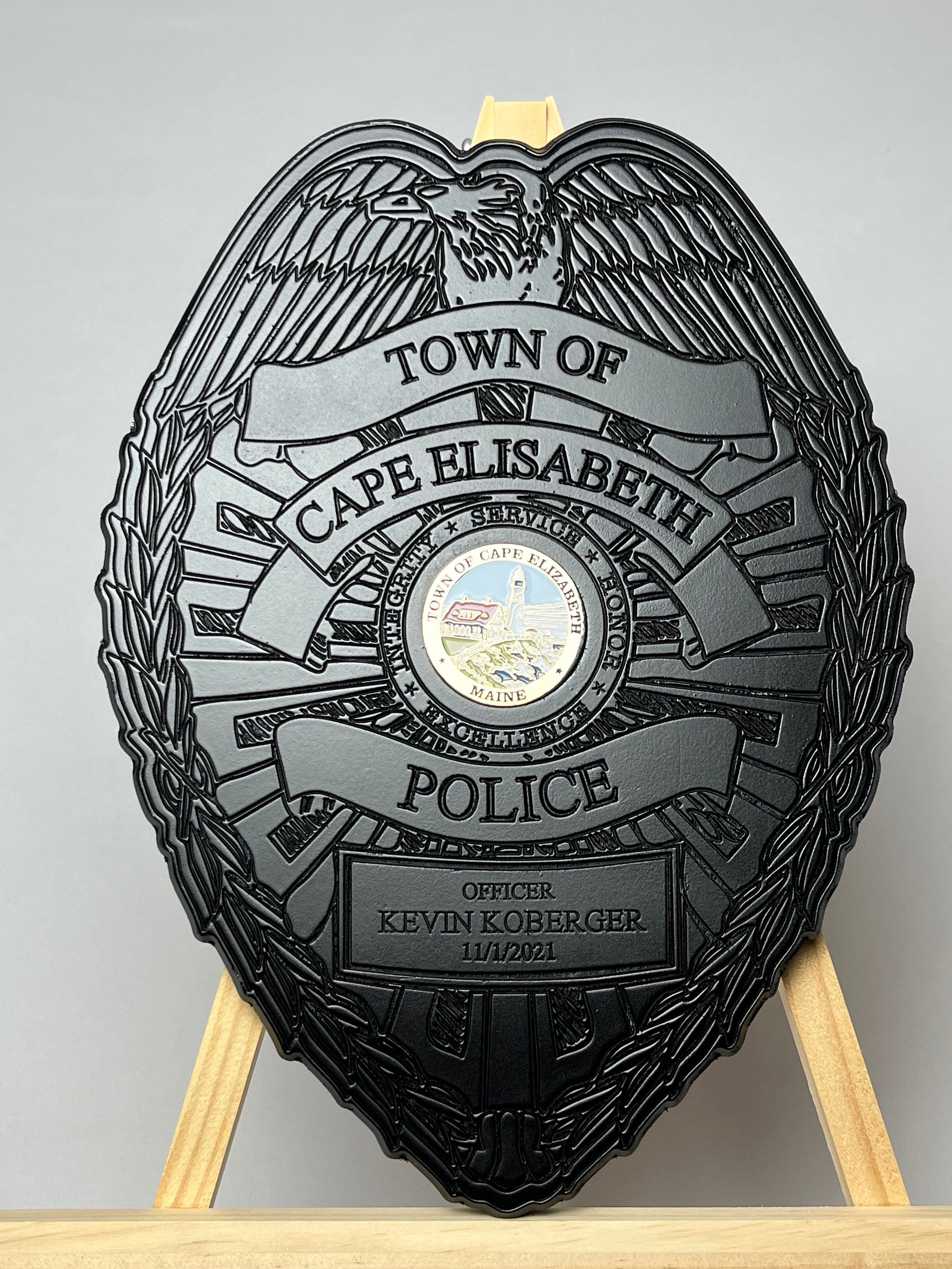 Police Badge Wooden Sign - Personalized Home or Office Decor - Etsy