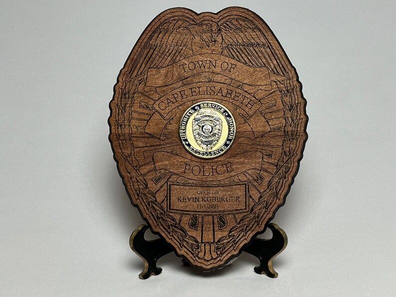 Police Badge Wooden Sign - Personalized Home or Office Decor - Etsy Canada