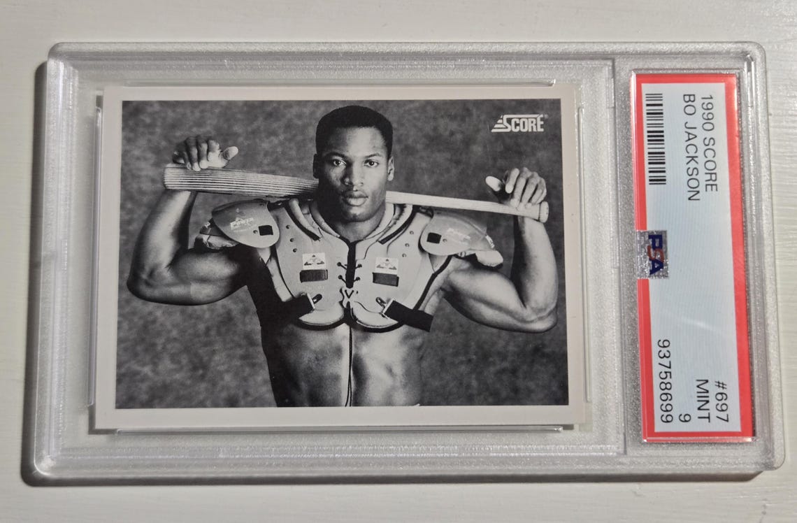PSA 9 MINT 1990 BO Jackson Score 697 - Etsy
