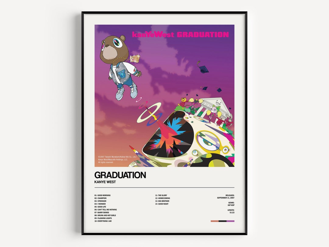 Graduation Print, Kanye West, Graduation Poster, Graduation Cover ...