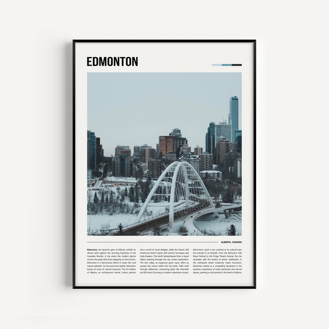 Edmonton Print, No. 1, Colorful Poster, Edmonton Poster, Edmonton Photo ...