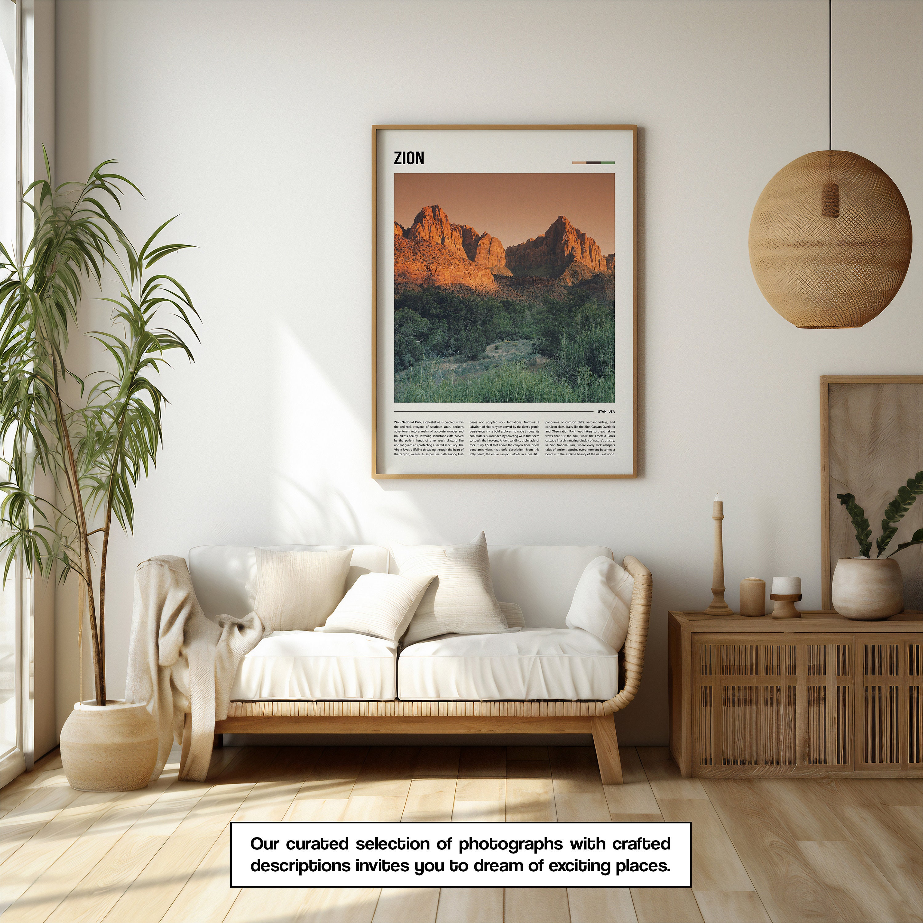 Zion Print, No. 1, Colorful Poster, Zion Poster, Zion Photo, Zion Wall ...