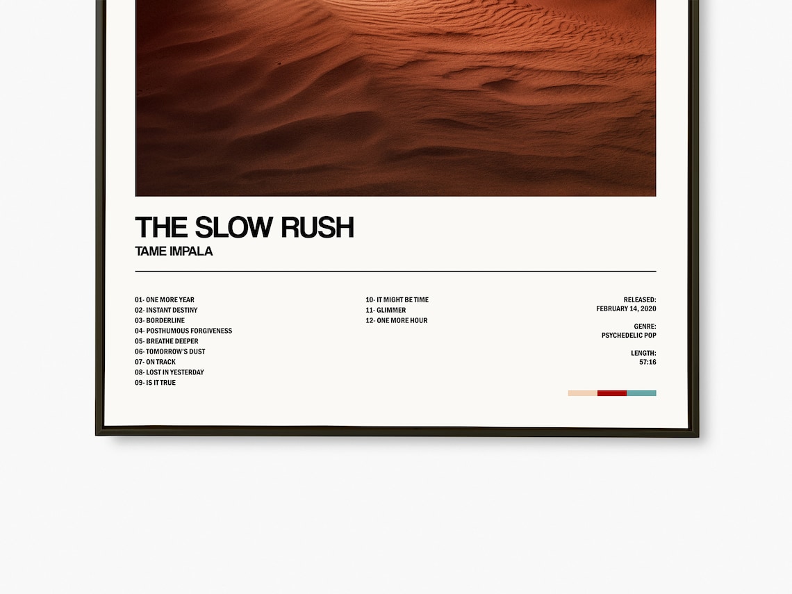 The Slow Rush Print, Tame Impala, the Slow Rush Poster, the Slow Rush ...