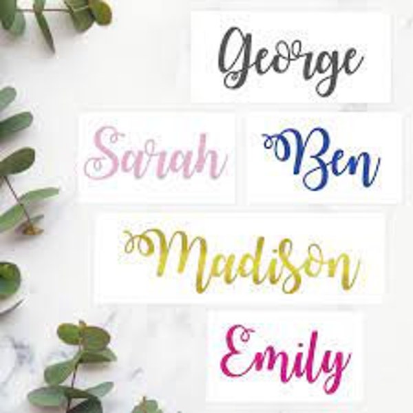 Vinyl Name Sticker - Etsy