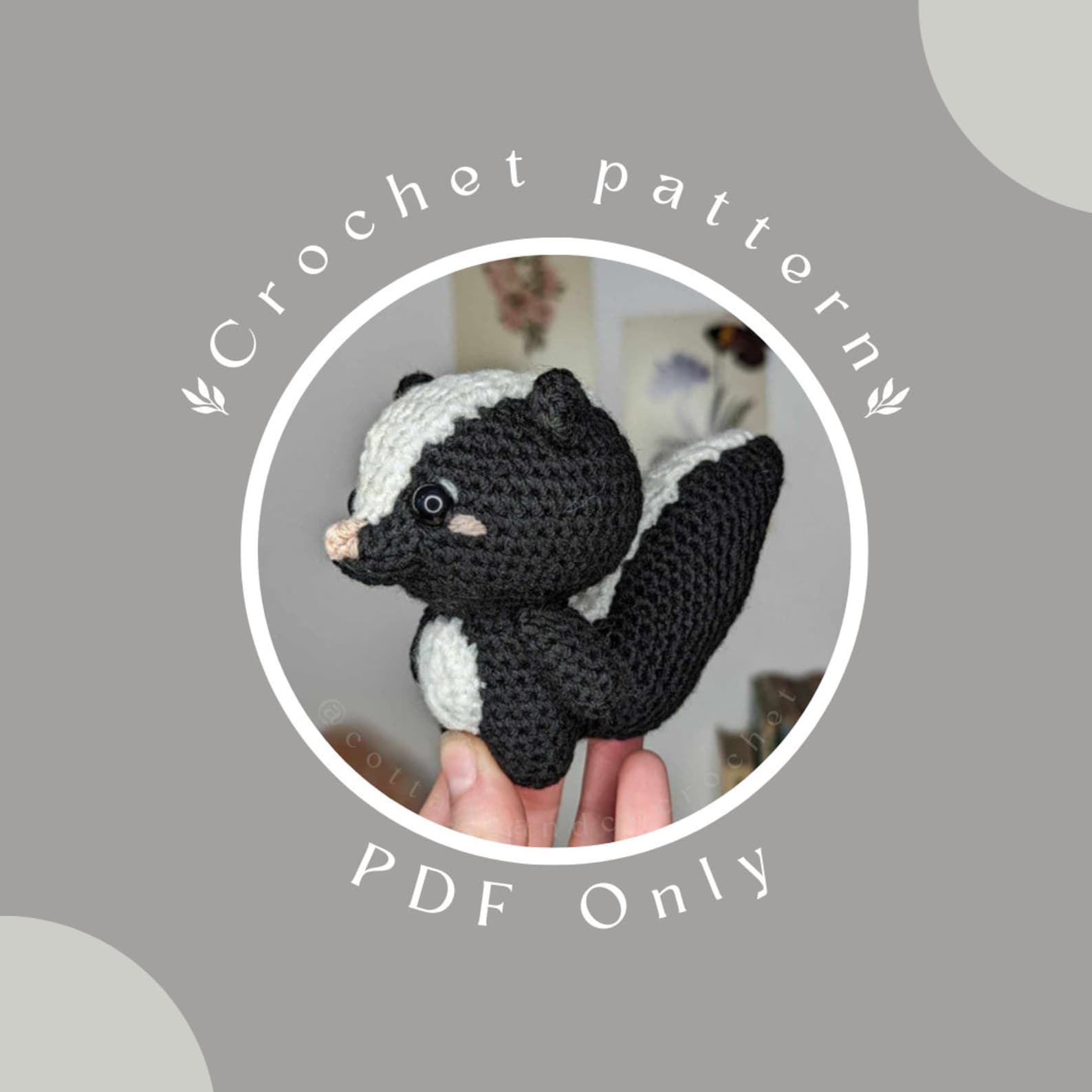 Skunk Chibi Critter PDF Crochet Pattern- Amigurumi Skunk Tutorial - Etsy