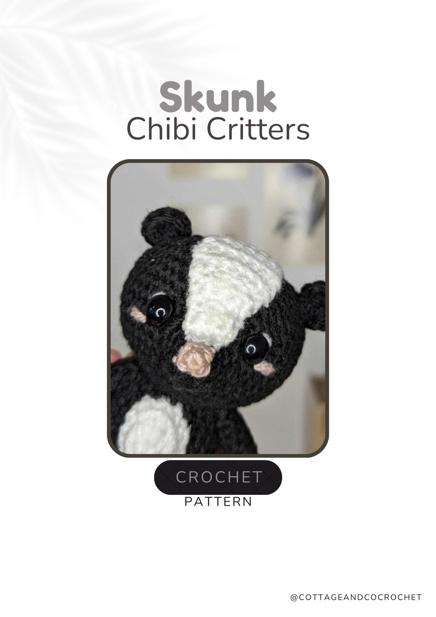 Skunk Chibi Critter PDF Crochet Pattern- Amigurumi Skunk Tutorial - Etsy