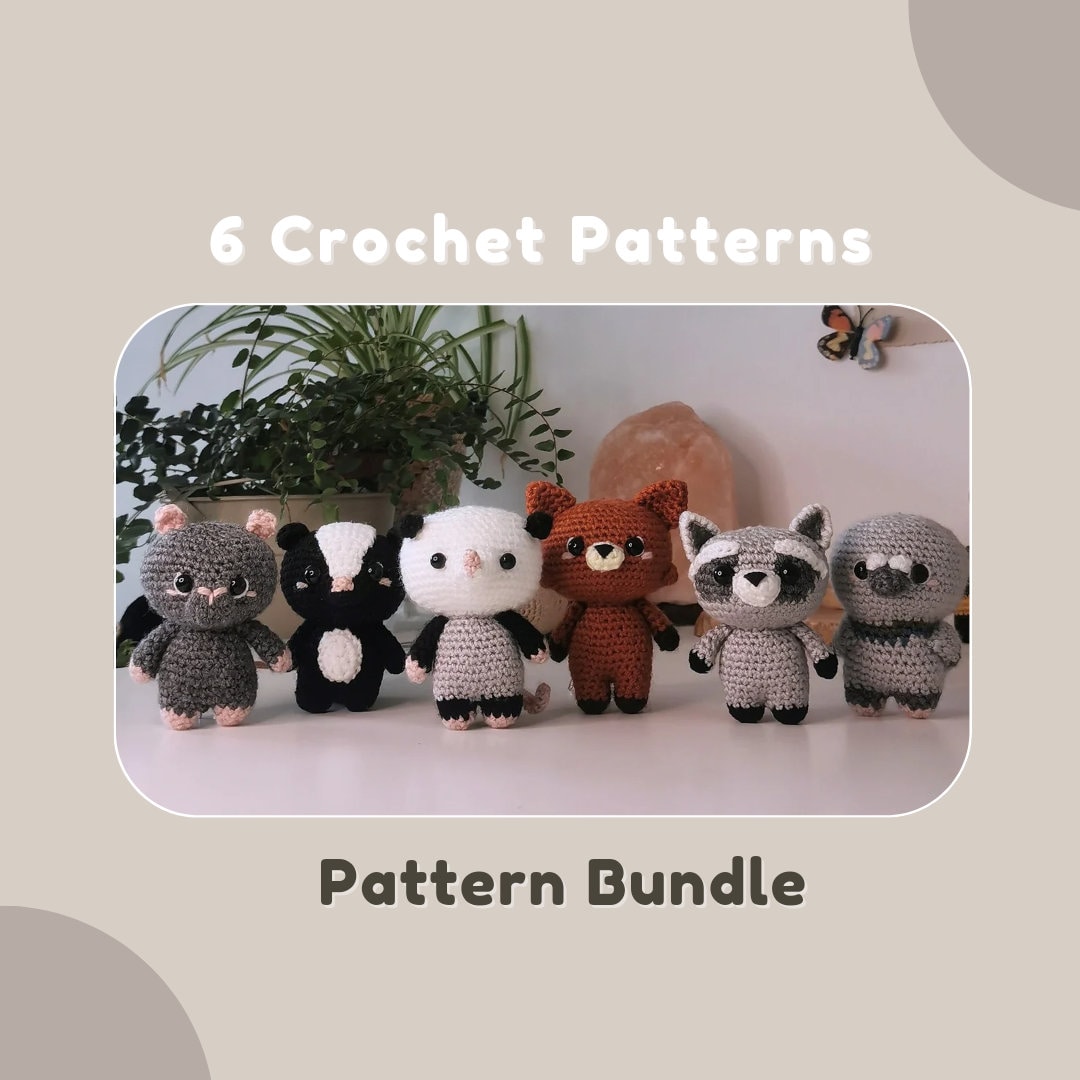 Trash Gang Cottage Critters S1 - Crochet Pattern Bundle - Etsy