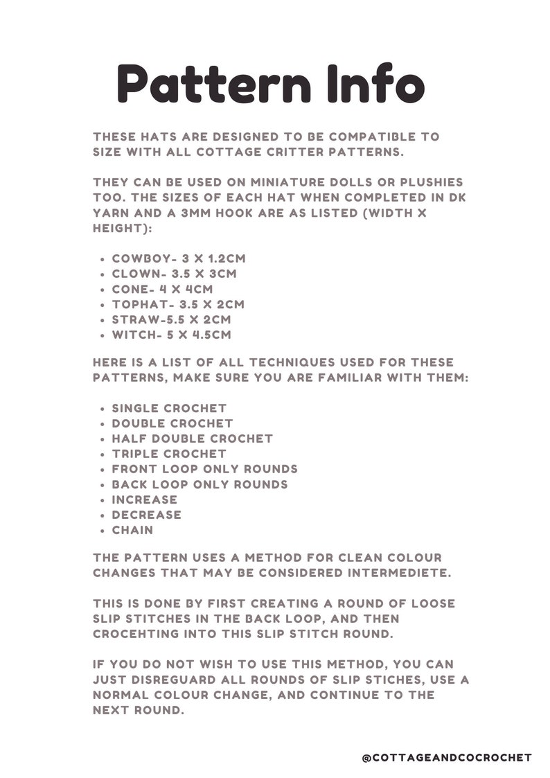 Mini Hats Bundle No-sew Crochet Patterns- 6 Miniature Hats - Etsy