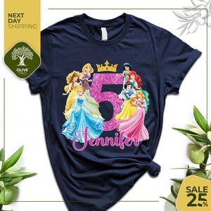 Custom Disney Princess Birthday Shirt | Personalized Family Disney Princess Tee | Disney Shirt ...