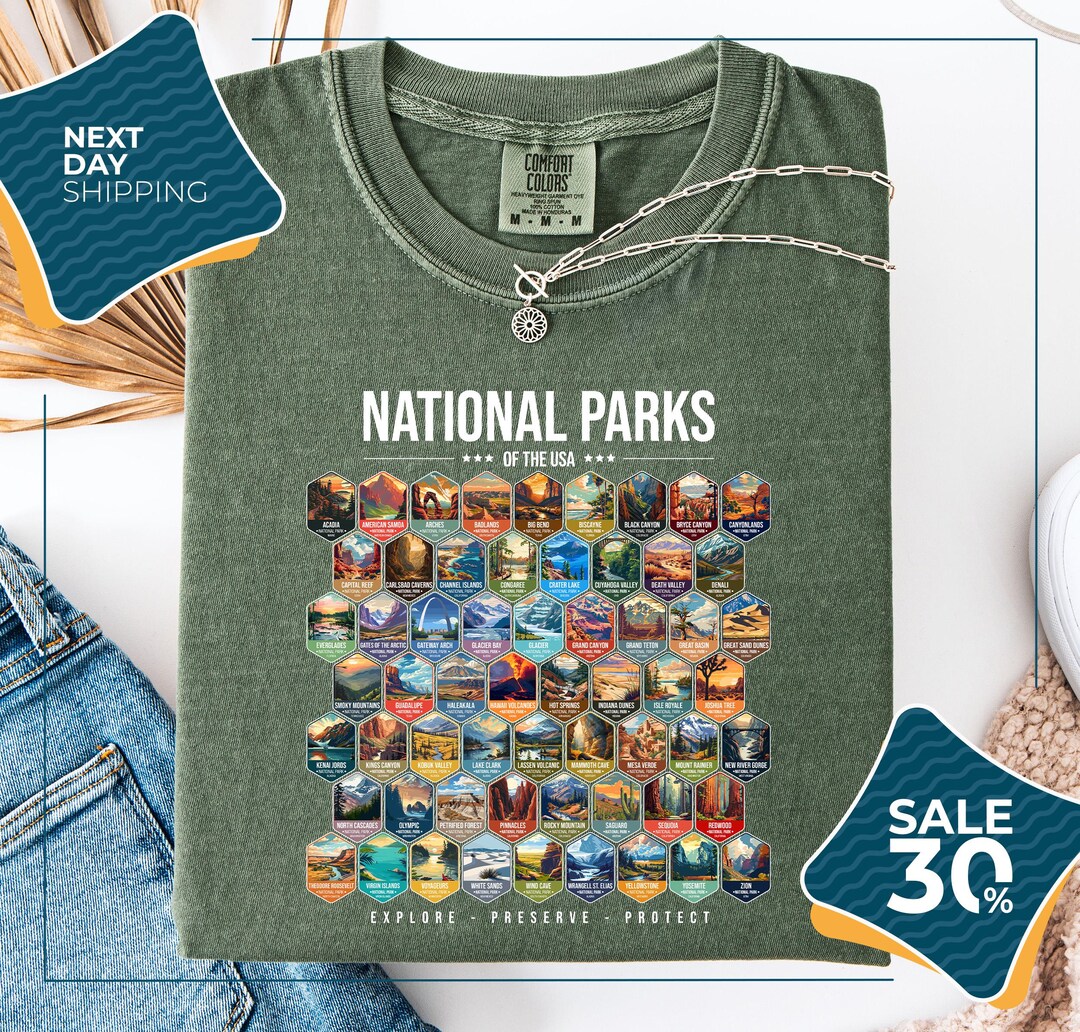 Comfort Colors® National Parks Shirt | US National Park Camping Gift ...