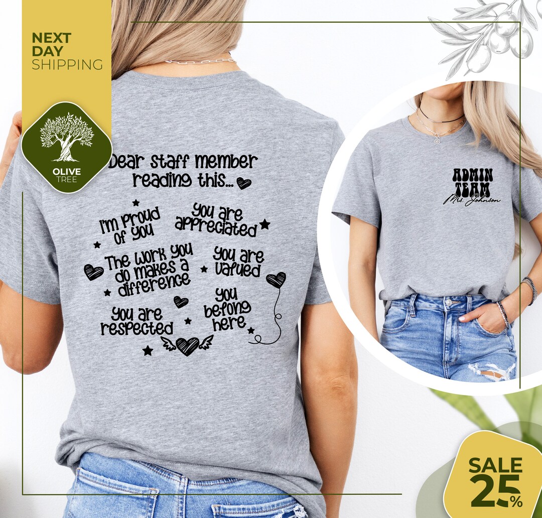 Back-to-school Custom Shirt | Admin Team Shirt | School Staff Gifts ...