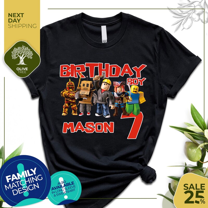 Custom Bday Roblox Shirts - Etsy