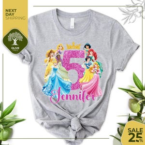 Custom Disney Princess Birthday Shirt | Personalized Family Disney Princess Tee | Disney Shirt ...