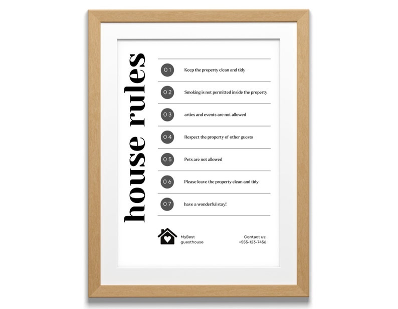 Airbnb House Rules, Airbnb Welcome Book, Airbnb Template, Airbnb Signs ...