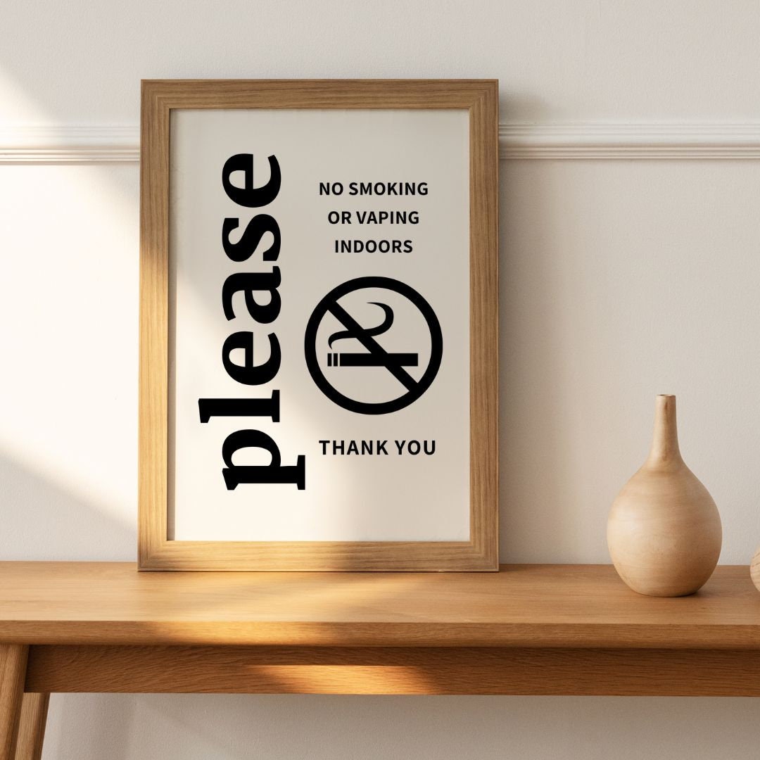 No Smoking Sign, Smoking Sign Svg, Printable, Editable Template ...