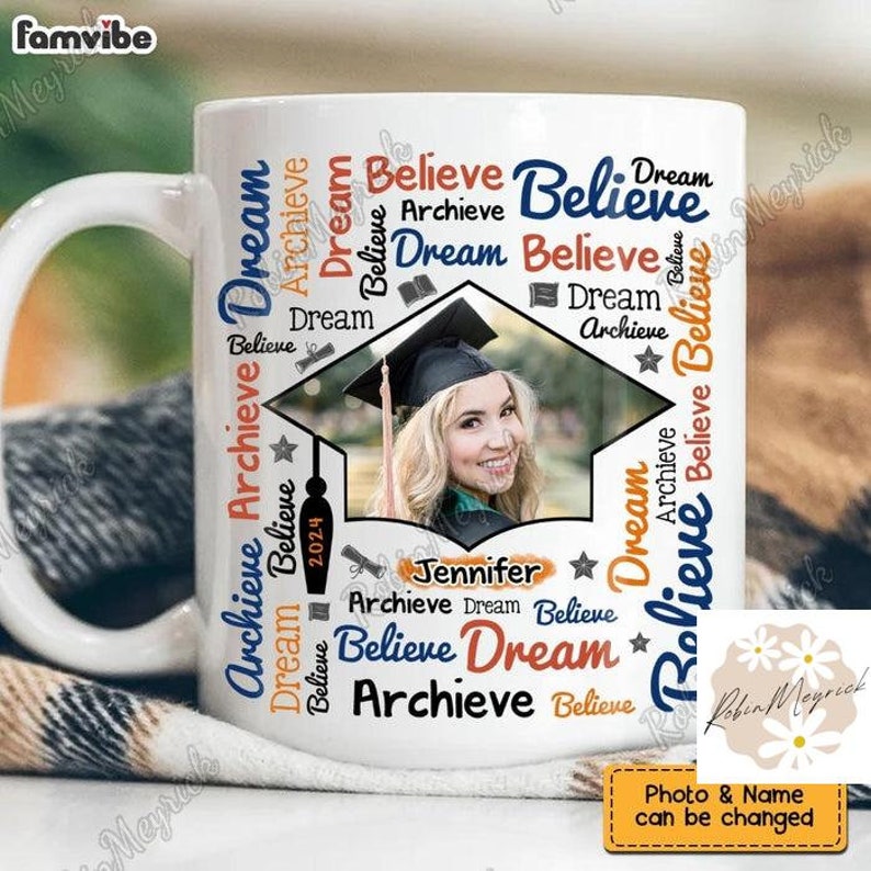 Custom Graduation Photo Mug, Graduation Mug, 2024 Graduation Gift ...