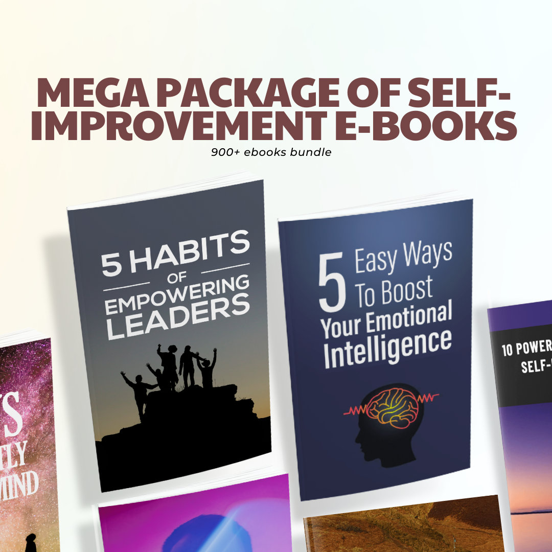 900 Self-help Ebooks Bundle With Resell Rights Digital Books Self-development Positive Mentality ...
