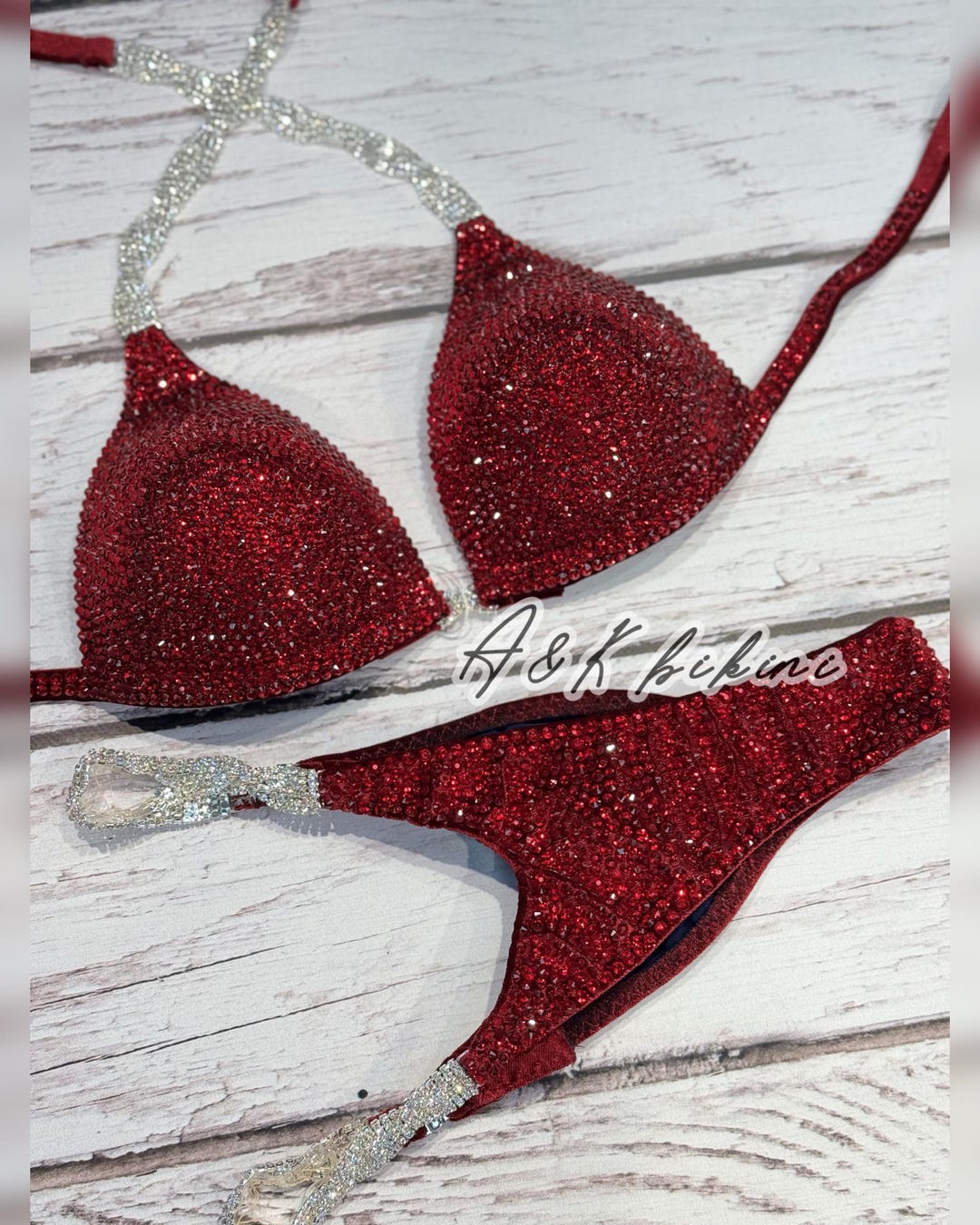 Burgundy Bikini Suit, NPC Bikini, Posing Bikini, IFBB Bikini, Wellness ...