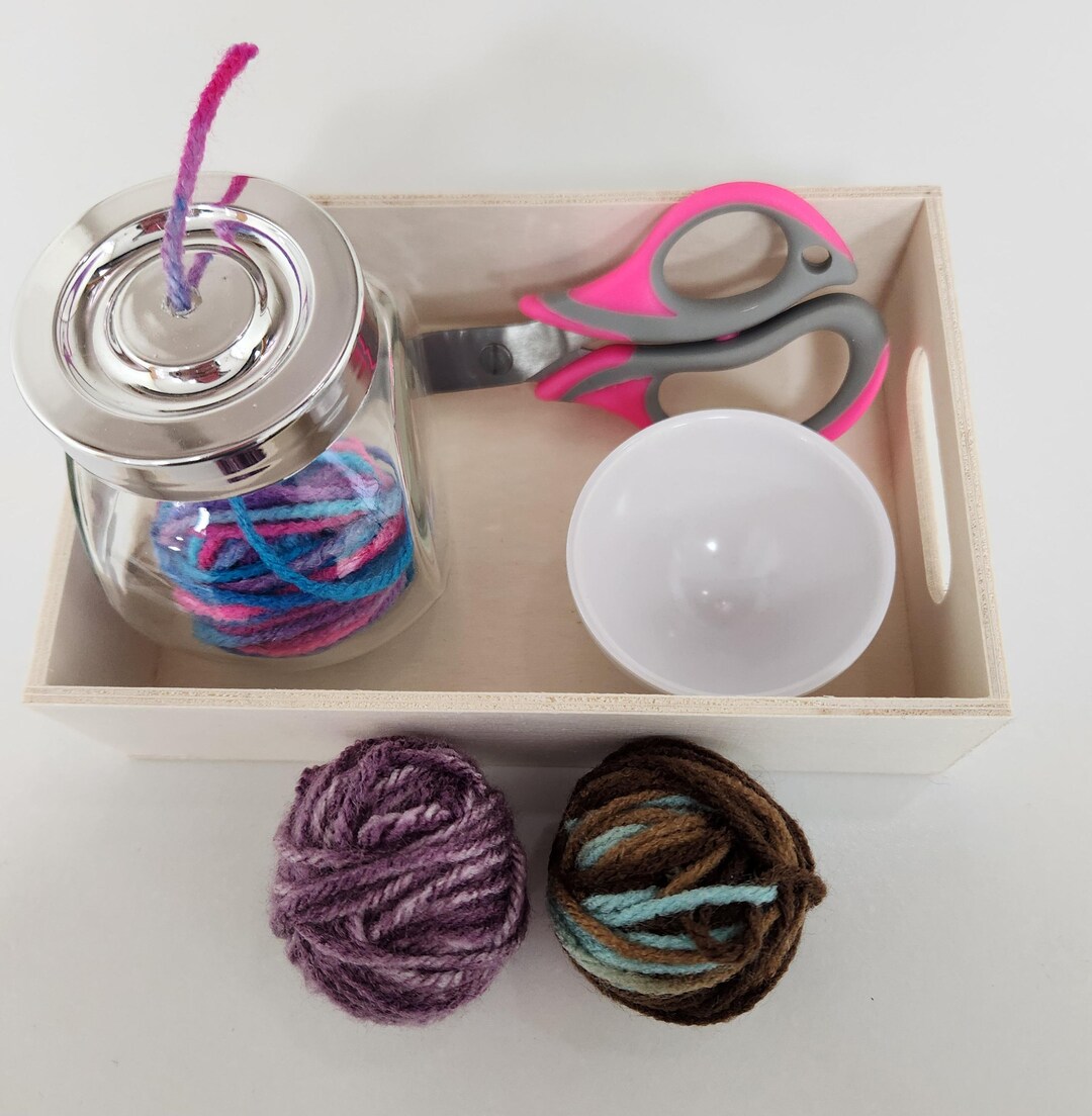 Yarn Cutting, Montessori Inspired Cutting Work, Toddler Scissor ...