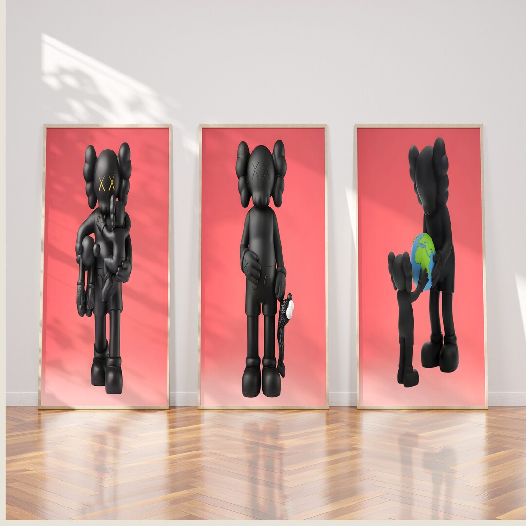 Kaws Poster Set of 3 Printable KAWS Graffiti Poster Kaws Hypebeast ...