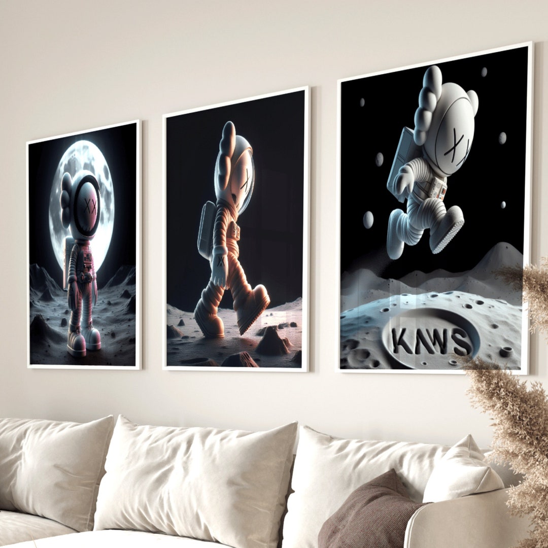 Kaws Poster Set of 3 Printable KAWS Graffiti Poster Kaws Hypebeast ...