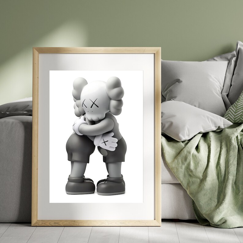 Decorative Hypebeast Art, Kaws Poster Set of 3, Hypebeast Kaws Figure ...