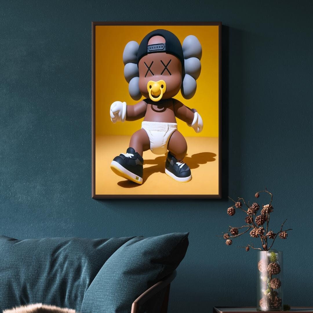 Kaws Baby Nursery Wall Art Kaws Poster Kaws Hypebeast Toys Poster Kaws ...