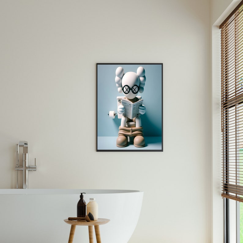 Funny Restroom Poster Hypebeast Kaws Decoration Hypebeast Bathroom ...
