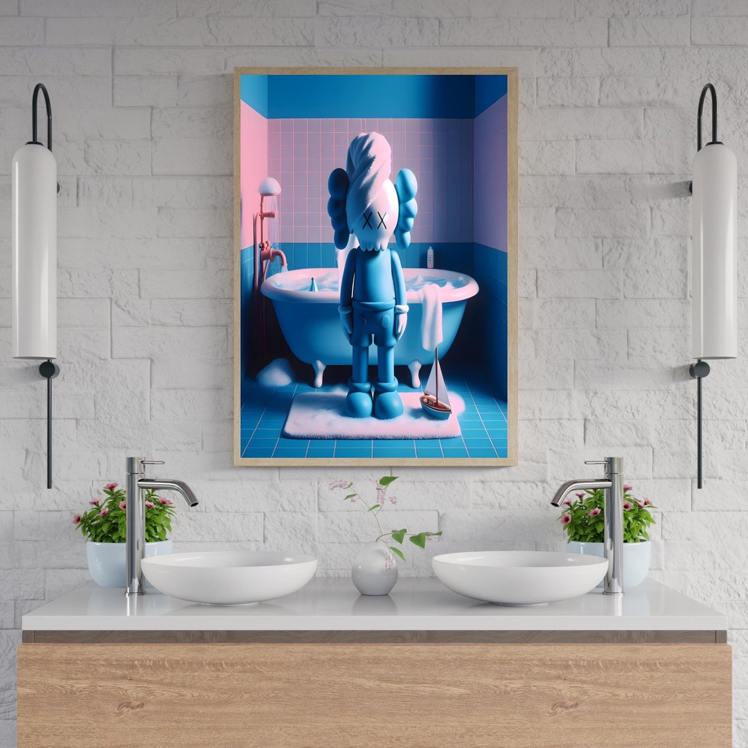 Funny Bathroom Poster Hypebeast Kaws Decoration Hypebeast Classy ...