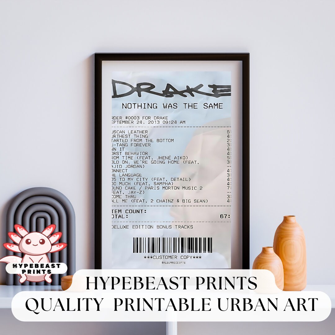 Drake Poster, Drake Minimalist Poster, Nothing Was the Same, Drake ...