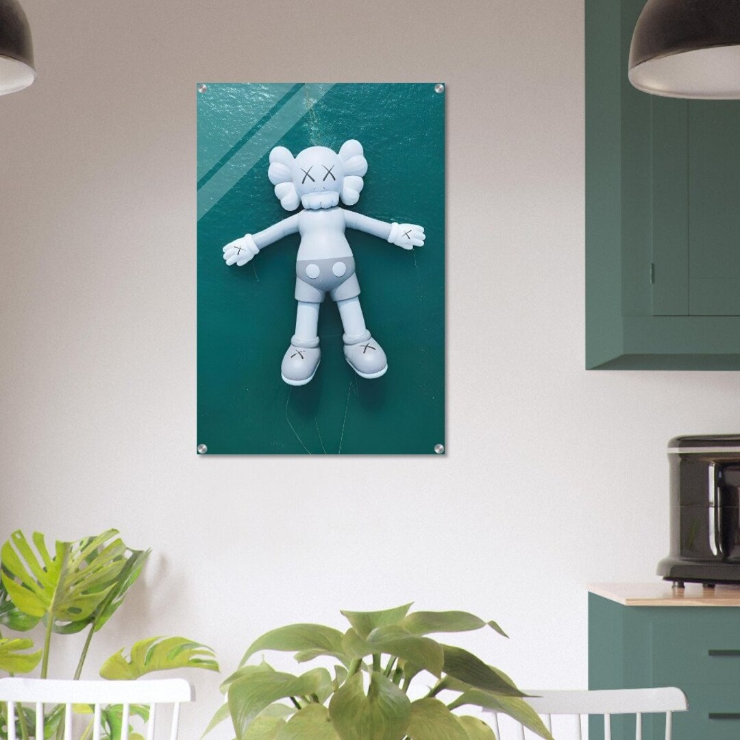 Acrylic Print Kaws Framed Poster Kaws Wall Art Hypebeast Toys Poster ...