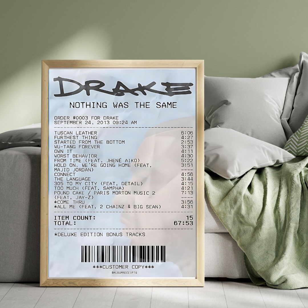 Drake Poster, Drake Minimalist Poster, Nothing Was the Same, Drake ...