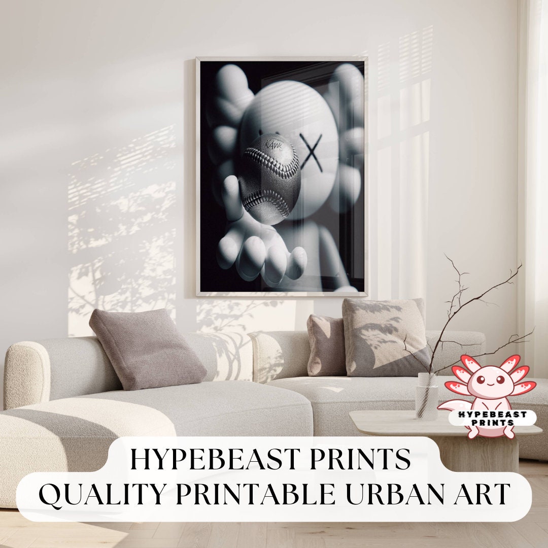 Kaws Poster Graffiti Kaws Poster Hypebeast Figure Hypebeast Decor Kaws ...